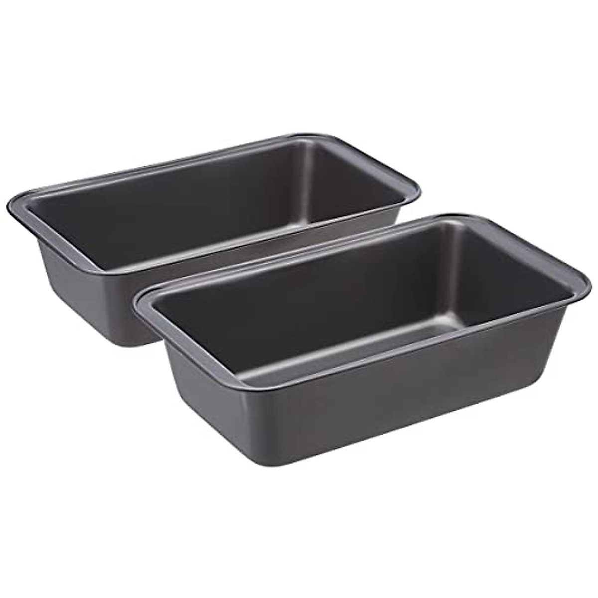 Amazon Basics Nonstick Baking Bread Loaf Pan, 9.5 x 5 Inch, Set of 2 & Nonstick Muffin Baking Pan, 12 Cups - Set of 2