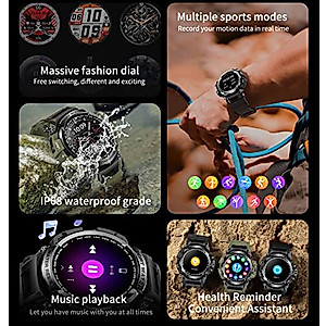 Smart Watches for Women Men,Smartwatch with Blood Pressure, Blood Oxygen Monitor, IP68 Waterproof Fitness Tracker 1.32" HD Screen Sleep Monitor Health Tracker Watch for iOS&Android System (Green)