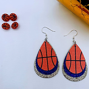 Basketball Earrings for Women - Basketball Mom Jewelry - Basketball Jewelry - Basketball Wives Earrings (Royal Blue & Silver)