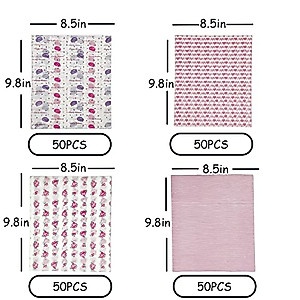 200 Pieces Wax Paper Deli Paper Sheets Sandwich Wrap Parchment Paper Picnic Paper Sheets for Food Basket Liner, Party,Kitchen,Restaurant(9.8inx8.5in)