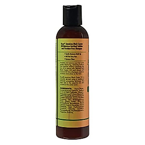 Kuza Jamaican Black Castor Oil Shampoo (8 Oz) – Damaged & Dry Hair Treatment Shampoo for Men & Women