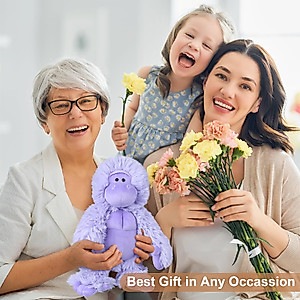 Gorilla Plush Heating Pad Stuffed Animal for Cramps & Stress Relief, Lavender Scent, Adults & Kids, Coolable & Heatable by SuzziPals