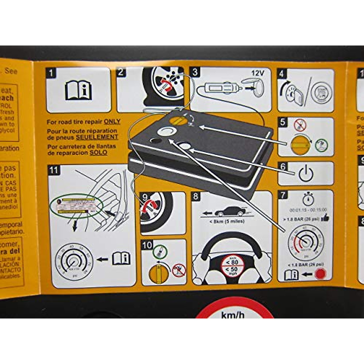 Mopar Tire Service Kit for Temporary Seal of One Tire & Inflator New OEM