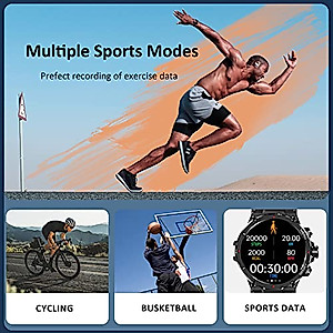 EIGIIS Smart Watch for Men Women HD Fitness Watch with Heart Rate Blood Oxygen Monitor Sleep Tracker Pedometer Activity Tracker Smartwatch Compatible with iPhone Android Phones