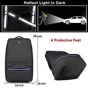 RUCYEN Car Seat Travel Bag, Infant Seat Travel Bag with Padded and Adjustable Shoulder Strap, Car Seat Travel Bag for Airplane, Large Gate Check Bag for Airplane, Car Seat Bags for Travel, Dark Grey