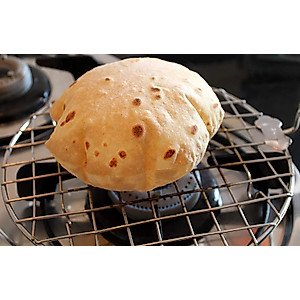 Sriyug Papad Jali Stainless Steel Wire Roaster Rack Papad Jali With Wooden Handle Roasting Net Roast Grill Chapati Toast Roti Papad And More...