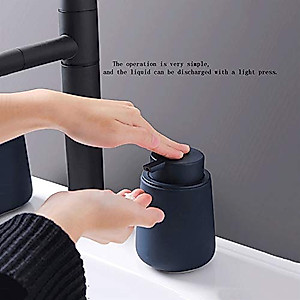 Refillable Liquid Hand Soap Dispenser Decorative Ceramic Refillable Liquid Soap Dispenser Pump Bottle for Bathroom, Kitchen Sink - Holds Hand Soap, Dish Soap. Ceramics Foam soap Dispenser Pump Bottle