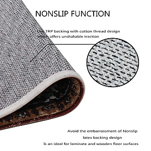 Lahome Collection Traditional Oriental Area Rug - 3’ X 5’ Faux Wool Non-Slip Area Rug Accent Distressed Throw Rugs Floor Carpet for Living Room Bedrooms Laundry Room Decor (3’ X 5’, Red)