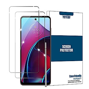 Moto G Stylus 2022 4G/5G Tempered Glass Screen Protector By YEYEBF, [ 2 Pack] [Anti-scratch] [3D Glass] [Case-Friendly] Screen Protector