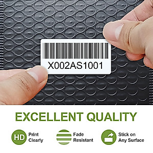 Anylabel 2.25" x 1.25" Direct Thermal Labels, White Thermal Printer Labels for Barcode, Thermal Stickers Compatible with Zebra, Rollo, Munbyn Thermal Labels Printers (12 Rolls, 1000 Labels/Roll)