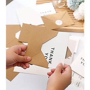 100 PK Bulk Thank You Cards with Envelopes Assorted - 5 x 3.5 Inches Wedding Thank You Cards Baby Shower Bridal Shower Personalized Thank You Notes for Small Business Graduation Funeral Birthday