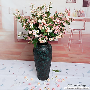 MAIMENG Pink Small Roses,Mini Roses Silk Flowers Set of 6 for Home Decorations Centerpieces Wedding Arrangement Bouquet DIY Floral Decor Autumn Decor with Stems