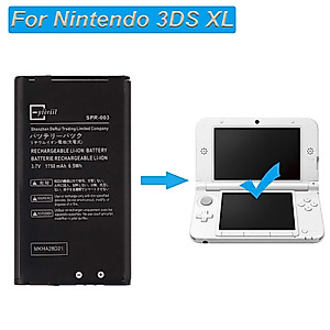 E-YIIVIIL Replacement Battery SPR-003 Compatible with Nintendo 3DS XL and New 3DS XL Game Console 0 Cycle Internal New Upgrade Replacement Battery1750mAh