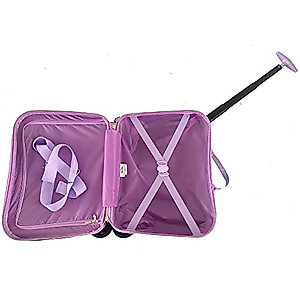 Disney Frozen Ride on Suitcase for Kids, 18'' Suitcase with Seat for Kids, Cute Lightweight Kids Travel Suitcase Trolley