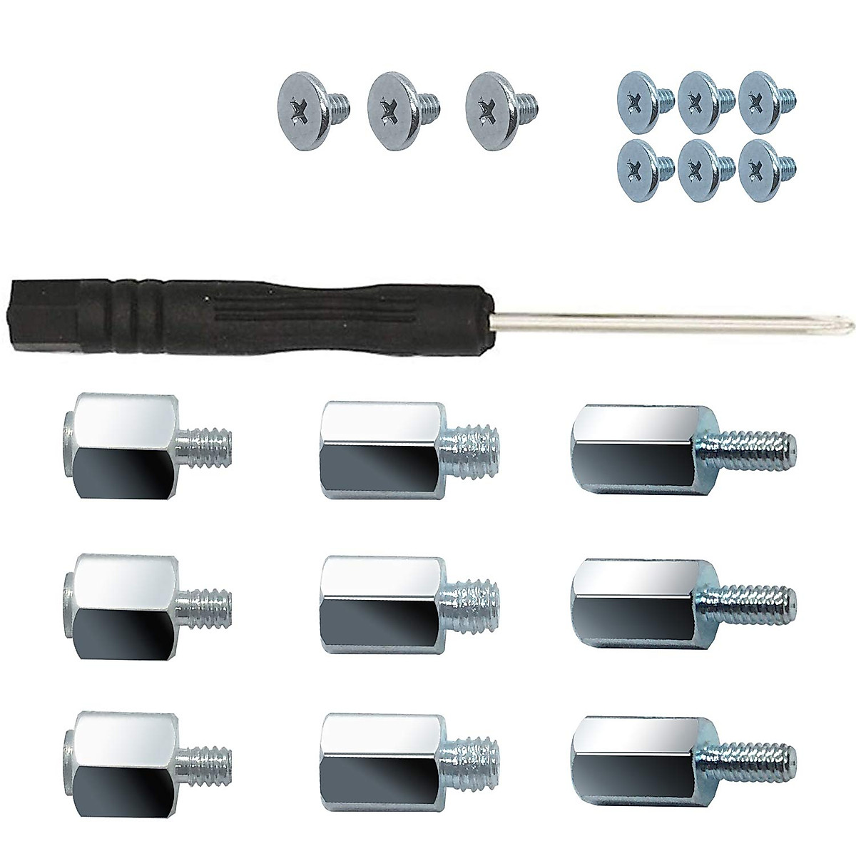 SGTKJSJS m.2 ssd Screws Kit, Nvme M2 Screws Suitable for Asus ASRock Gigabyte MSI Motherboard & Nvme SSD