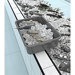 5-Pack Commercial Bus Tubs Box/Tote Box, Plastic Storage with Handles, Wash Basin Tub 8 Liter (Gray)