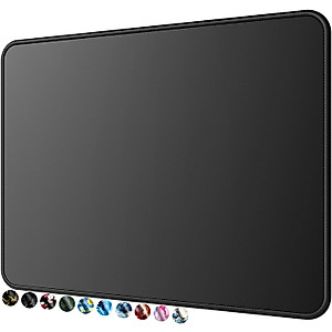 MROCO Mouse Pad [30% Larger] with Non-Slip Rubber Base, Premium-Textured & Waterproof Computer Mousepad with Stitched Edges, Mouse Pads for Computers, Laptop, Gaming, Office & Home, 8.5 x 11 in, Black