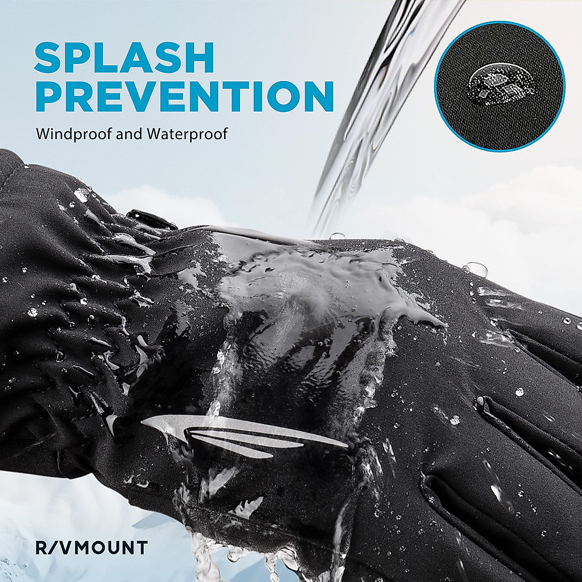 rivmount Winter Gloves Women Men,Touchcreen Insulated Warm Gloves Cold Weather Windproof Thermal Snow Gloves Skiing,Driving,Biking,Running 605