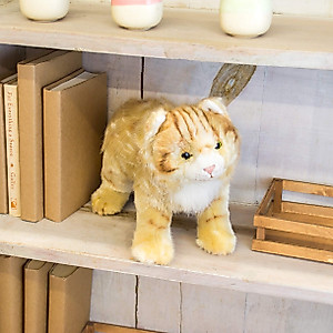 DEMDACO Large Maine Coon Cat Striped Ginger Children's Plush Stuffed Animal Toy