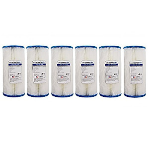 SPC-45-1030 R30-BB & RS6 Compatible Sediment Pleated Water Filter Washable Reusable 4.5 x 10-30 Micron (6 Pack)