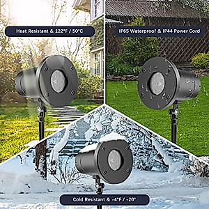 Christmas Lights, Christmas Snowflake Projector Lights Outdoor - Liwarace LED Snowflake Lights - Waterproof Plug in Xmas Lights - Indoor/Outdoor Christmas Decorations Gifts for Women/Men