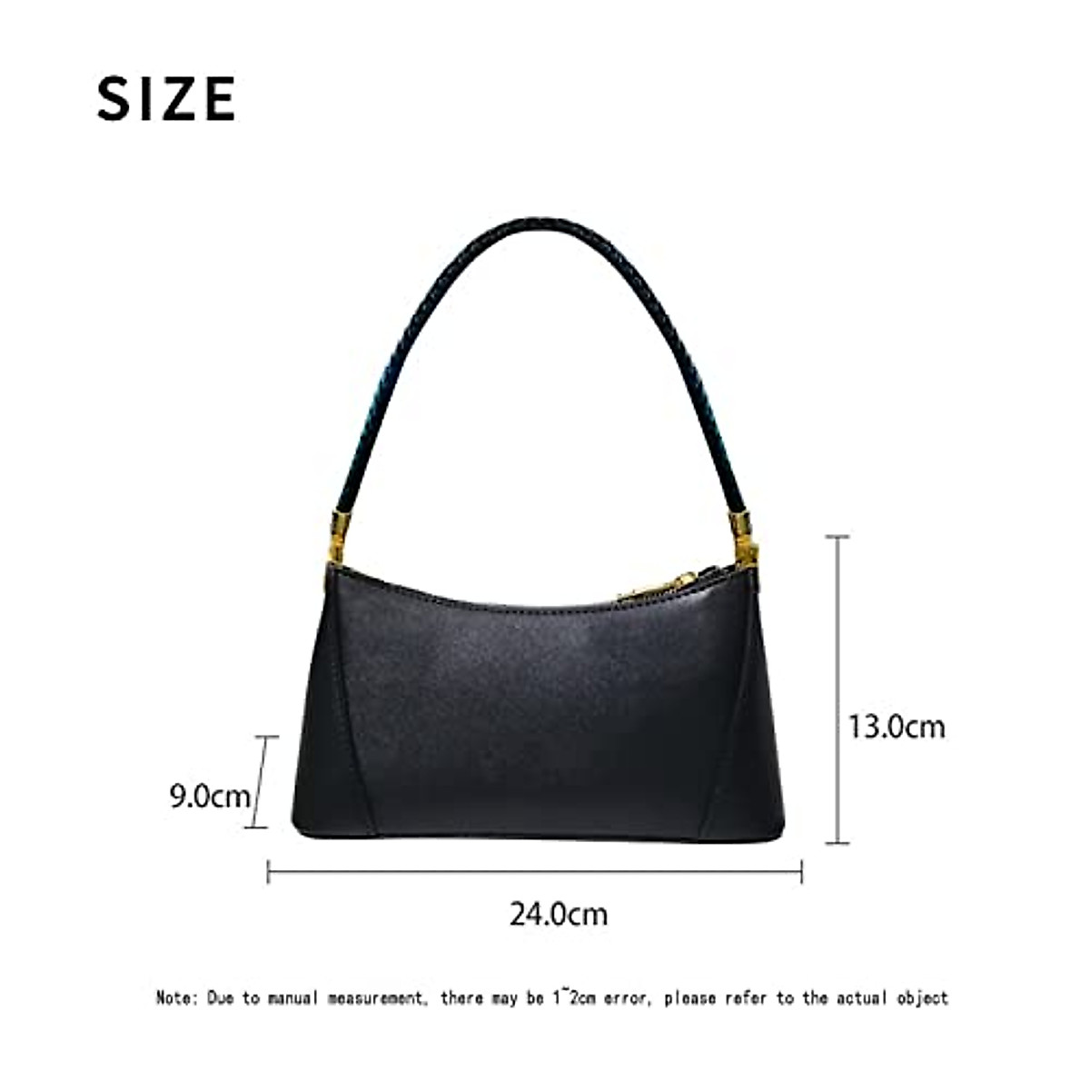 GLOOMALL Women LED Evening Shoulder Bags Fiber Optic Light Up Crossbody Clutch Wallet Glitter Party Trendy Small Handbags Bag (Black)