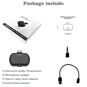 Friencity Bluetooth Audio Transmitter for Nintendo Switch PS4, Low Latency USB Type C Wireless Adapter, Support in-Game Voice& Two Headphones, Compatible with Airpod, Bose, Sony Headphone, Plug n Play