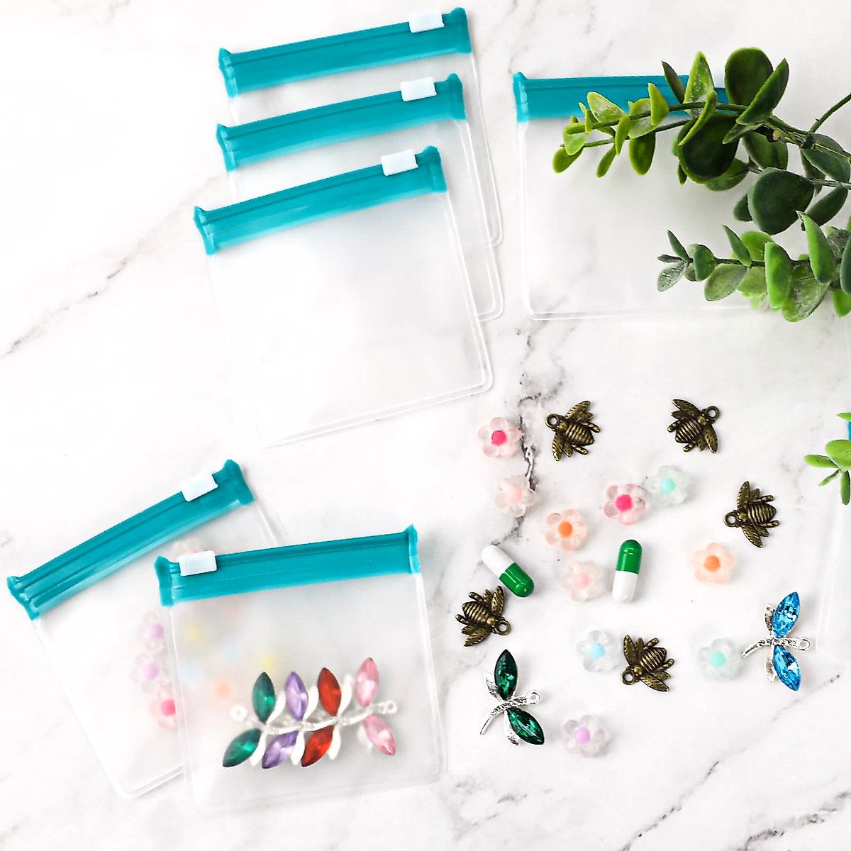 24 Pieces Pill Pouch Bags Reusable Zippered Pill Bags Small Portable Pill Baggies Reusable Pill Storage Pouch Bags Translucent Plastic Pill Packets with Slide Lock for Medicines Small Items