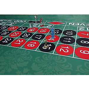 Alabohuke Roulette Mat, 47" X 23.6" Portable Poker Table Top, Casino Style Poker Mat, with Carry Bag for Casino, Party, Home Entertainment