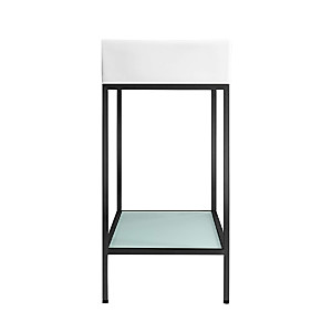 Pierre 32 Single, Freestanding, Open Shelf, Matte Black Metal Frame Bathroom Vanity