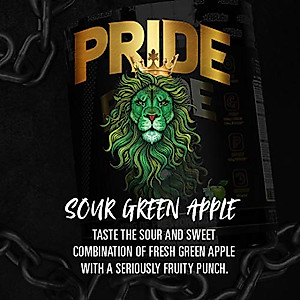 EHPlabs Pride Pre Workout Supplement Powder - Full Strength Pre-Workout Energy Supplement, Sharp Focus, Epic Pumps & Faster Recovery - Sour Green Apple (40 Servings)