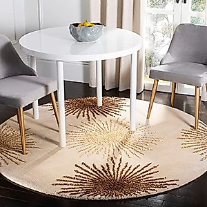 SAFAVIEH Soho Collection 7'6" x 9'6" Ivory / Silver SOH712J Handmade Starburst Premium Wool & Viscose Area Rug