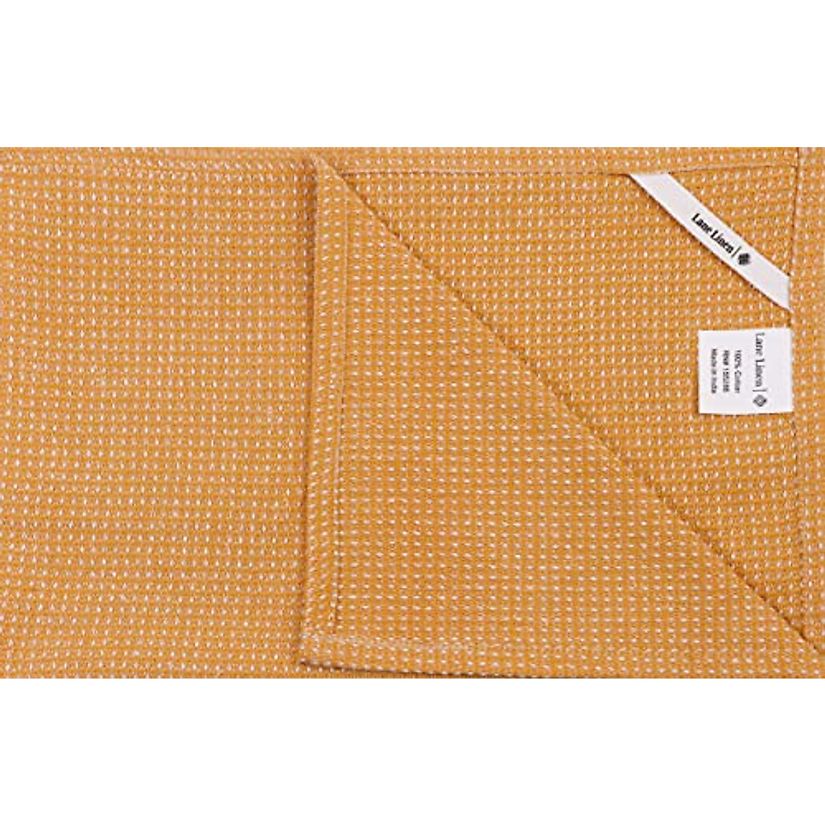 LANE LINEN Kitchen Towels Set - Pack of 6 Cotton Dish Towels for Drying Dishes, 18”x 28”, Kitchen Hand Towels, Tea Towels, Premium Dish Towels for Kitchen, Quick Drying Kitchen Towel Set - Yellow