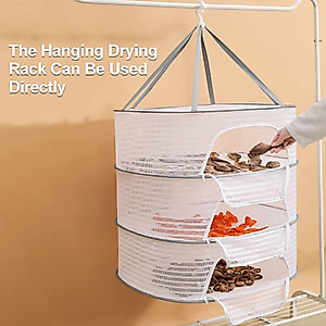 Herb Drying Rack 3 Layer Hanging Mesh Net for Plants, Hanging Drying Fish Net, Foldable Hanging Mesh Dryer for Buds, Fruits, Hydroponics Flowers, Vegetables, Fish, Clothes, Doll (size:27.5 x 20 inch)