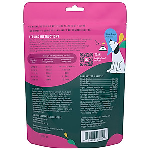 Happy Go Healthy Daily Wellness + Skin & Coat Bundle Supplements for Dogs - Probiotic & Prebiotic Benefits with Omega-3s | 2 x 21 Count Bags