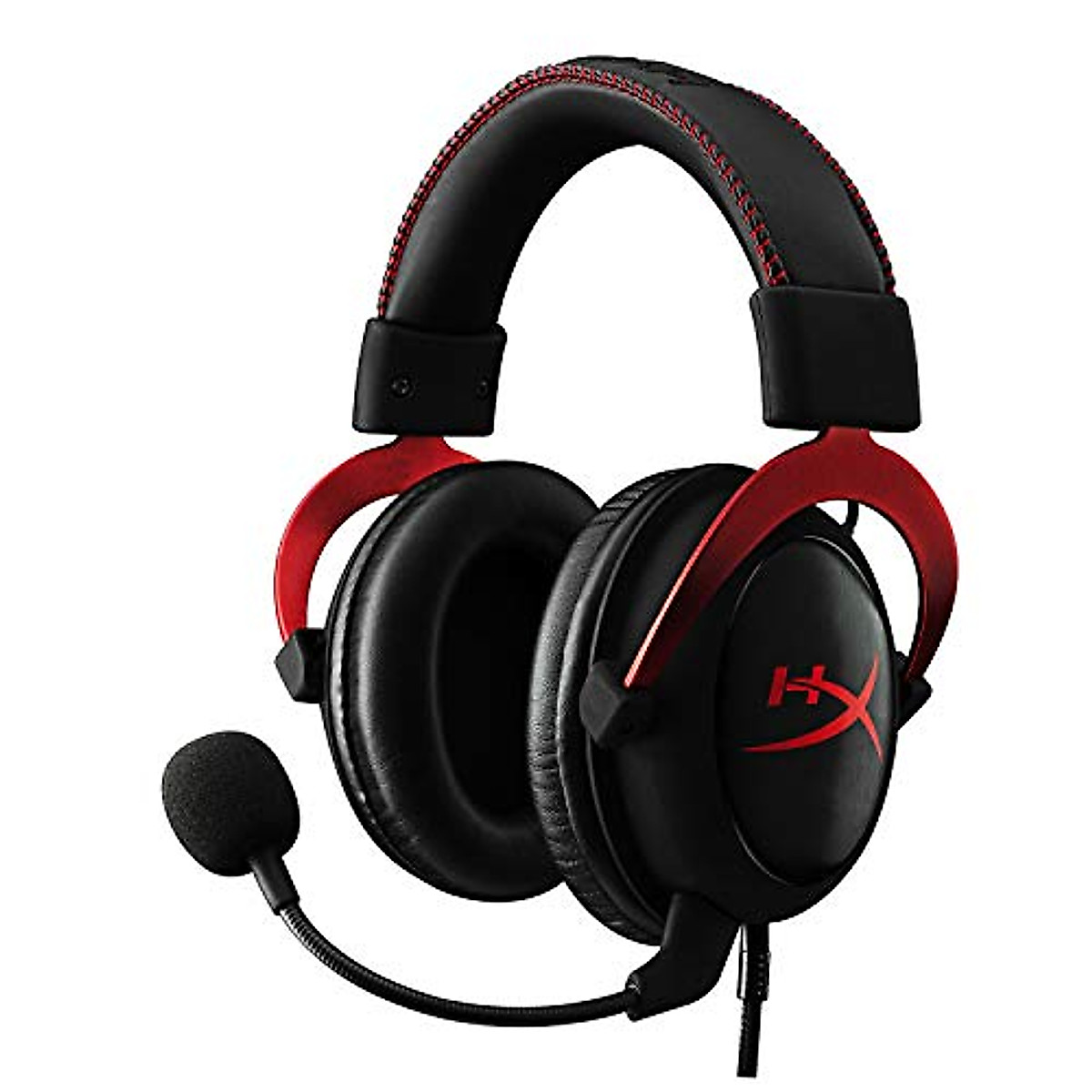 HyperX Cloud II Gaming Headset - Red (KHX-HSCP-RD) with HyperX Pulsefire Surge - RGB Wired Optical Gaming Mouse, Pixart 3389 Sensor up to 16000 DP - Black - Bundle