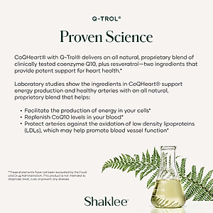 CoQHeart® with Q-Trol®: Energy Support for Heart Health - Coenzyme Q10 and Resveratrol Blend - Facilitates Energy Production and Blood Vessel Health - Protects Arteries - 30 Softgels