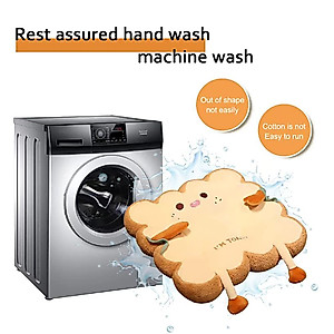 lumogeva Toast Bread Pillow Cushion with Cute Expression, Kawaii Plush Toy Funny Food Plush Cushion for Office Dorm Bedroom Seat,Plush Cushion Gift for Birthday, Valentine, Christmas (Square)…