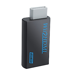 COLFULINE Wii to HDMI Converter, Wii HDMI Adapter 1080P 720P with 1M HDMI Cable for Full HD Device with 3.5mm Audio Jack&HDMI Output Compatible with Nintendo Wii, Wii U, HDTV, Monitor