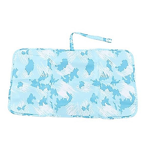 Diaper Changing Pad, Baby Changing Mat Waterproof Easy Cleaning Soft for Outdoor for Car (Water Blue Graffiti)