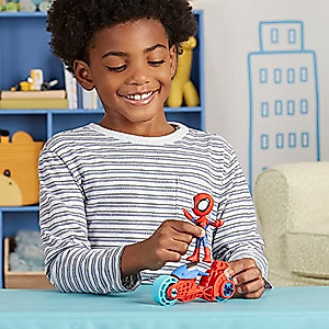 Spidey and His Amazing Friends Marvel, 4-Inch Scale Spidey Action Figure with Toy Motorcycle, Preschool Toys for 3 Year Old Boys and Girls and Up