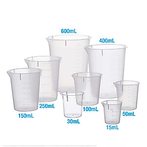 Consolidated Plastics 45374 Disposable Beaker, Polypropylene, 50 mL, 100 Piece