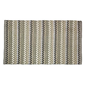 WOVEN ST. Polyester Cotton Area Rug | Carpets Suitable for Bedroom, Dining Room, Home Décor | Luxurious Handcrafted Traditional Rug | Recycled Cotton | Modern Indoor Rugs | 20’’ x 32’’ | Beige