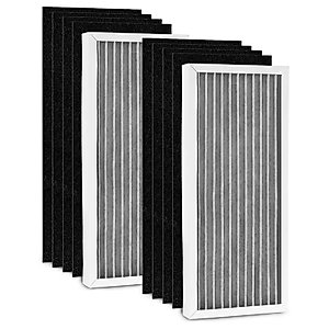 04383 Filter Replacement Compatible with Hamilton Beach 04383, 04384, 04385 Air Purifier, 2 True HEPA Filter & 8 Carbon Filters, Part# 990051000