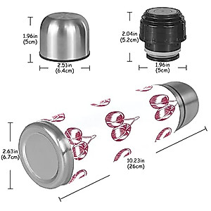Stainless Steel Leather Vacuum Insulated Mug Cherries Thermos Water Bottle for Hot and Cold Drinks Kids Adults 16 Oz
