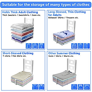 BoxLegend Tshirt Organizer 10 Pieces Closet Organizer Ease of Stacking Stackable Closet Organizer Sturdiness Suitable for Pants Shorts Pajamas Long-Sleeved Shirts T-Shirts and Towels