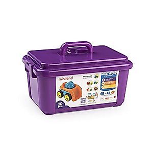 Miniland Educational - School Set Minimobil, 4 1/4", 10-Units/Container