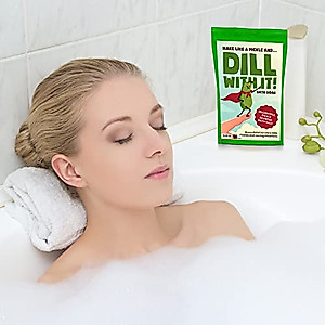 Dill with It Pickle Bath Soak - Premium Dill Pickle Scented Bath Salts for Teens - Weird Spa Gift for Pickle Lovers, Funny Stocking Stuffers, Grab Bags, and Gift Baskets
