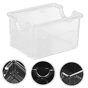 Mikinona Tea Bag Storage Box Coffee Station Holder Kitchen Pantry Organizer Seasoning Bag Box Clear Organizer Box Clear Organizer Bags Teabag Organizer Box Acrylic Coffee Box Tea Bag Holder