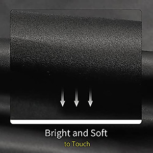 25 Pack Cloth Napkins 17 X 17 Inch Square Satin Cloth Napkins, Soft Table Napkins Bright Silk Dinner Napkin Cloth (Black)